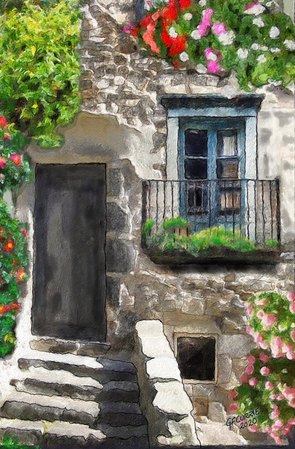 Rustic Italian Village – Gordon Currie Art- Acrylic Paintings, Digital ...
